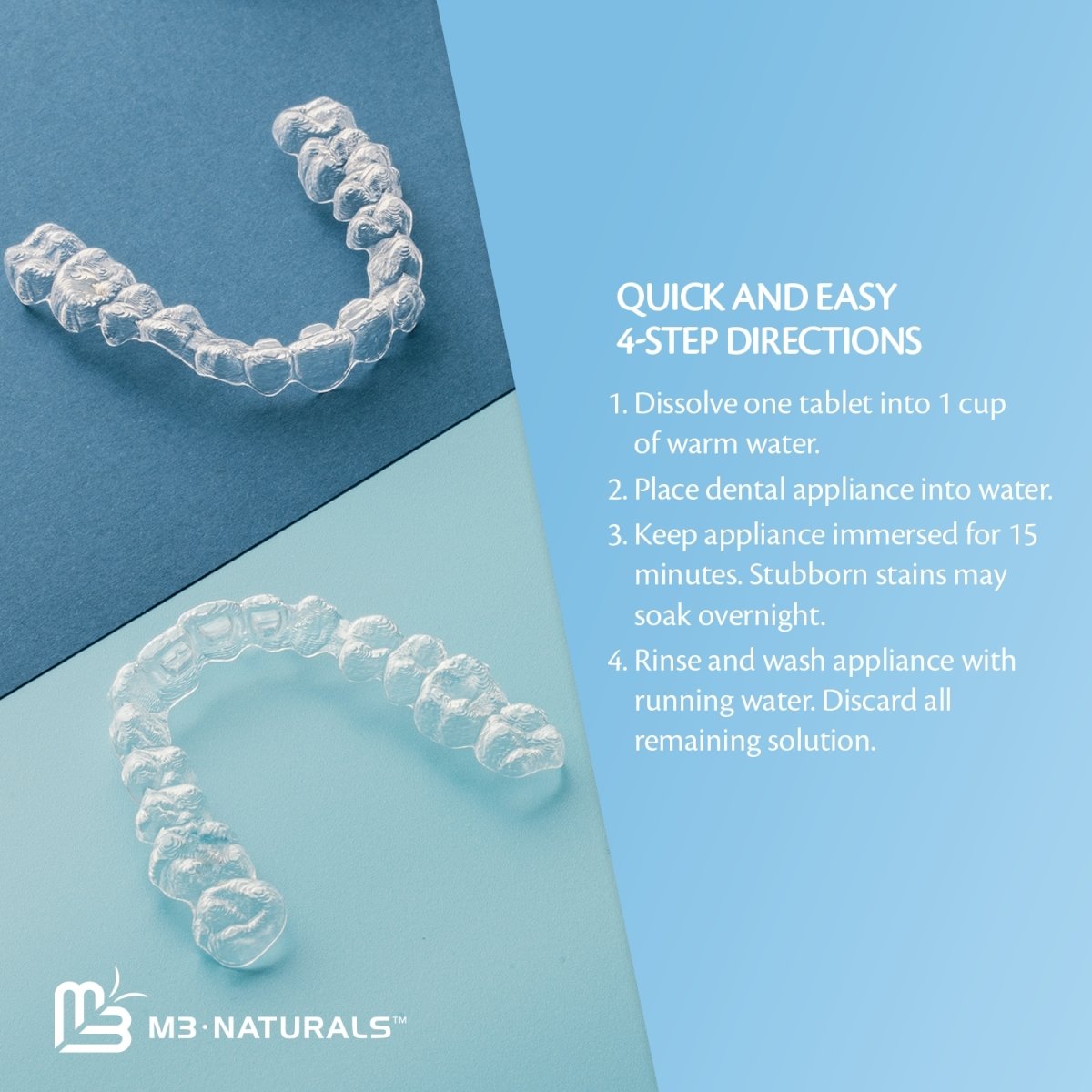 M3 Naturals Retainer and Aligner Cleaning Tablets 120 Count